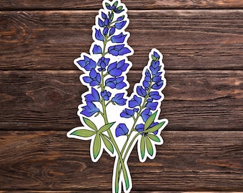 Texas Bluebonnet Die-cut Sticker Durable Waterproof Decal of - Etsy