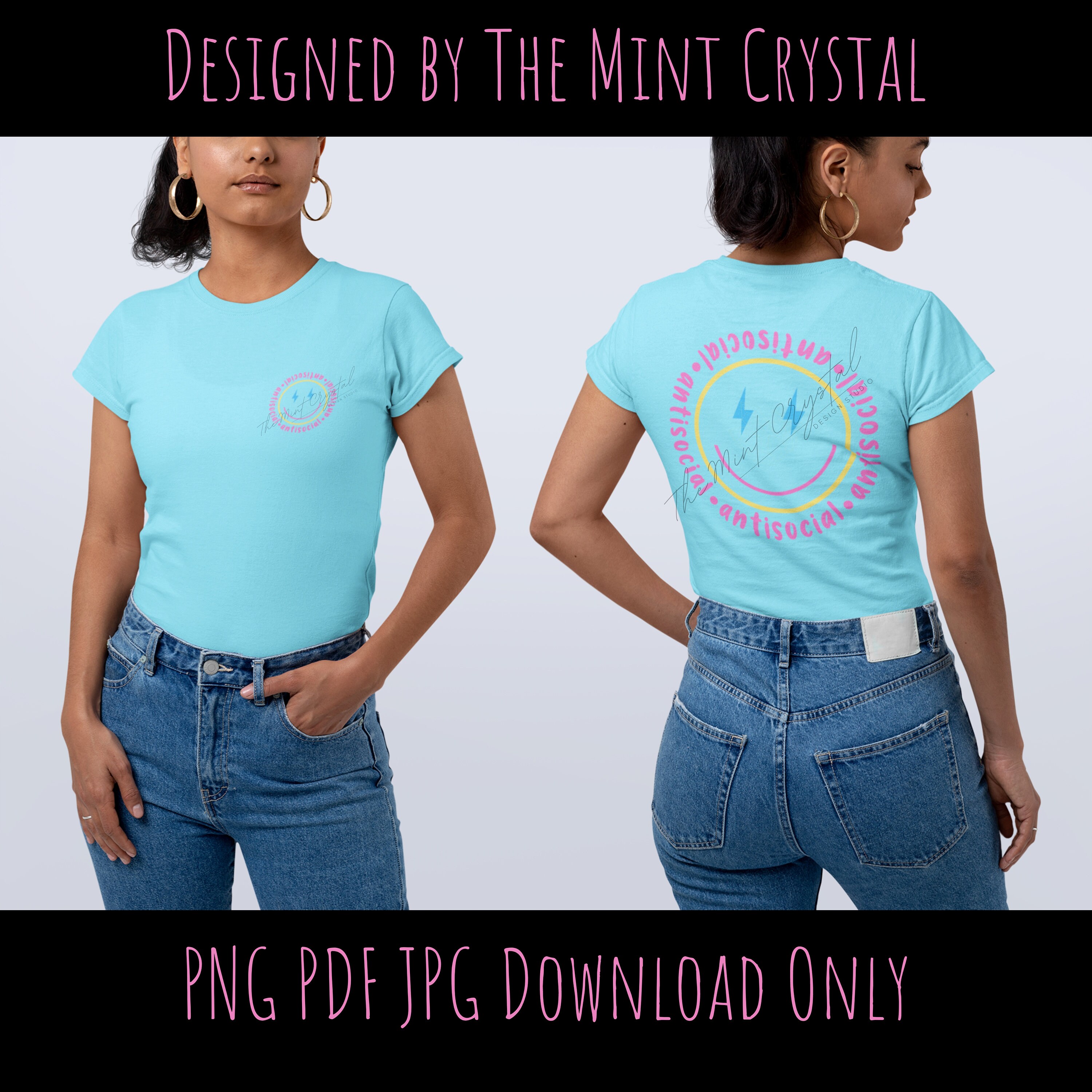 Antisocial PNG, Cricut, PNG, PDF, Silhouette, Sublimation, 300dpi, High ...