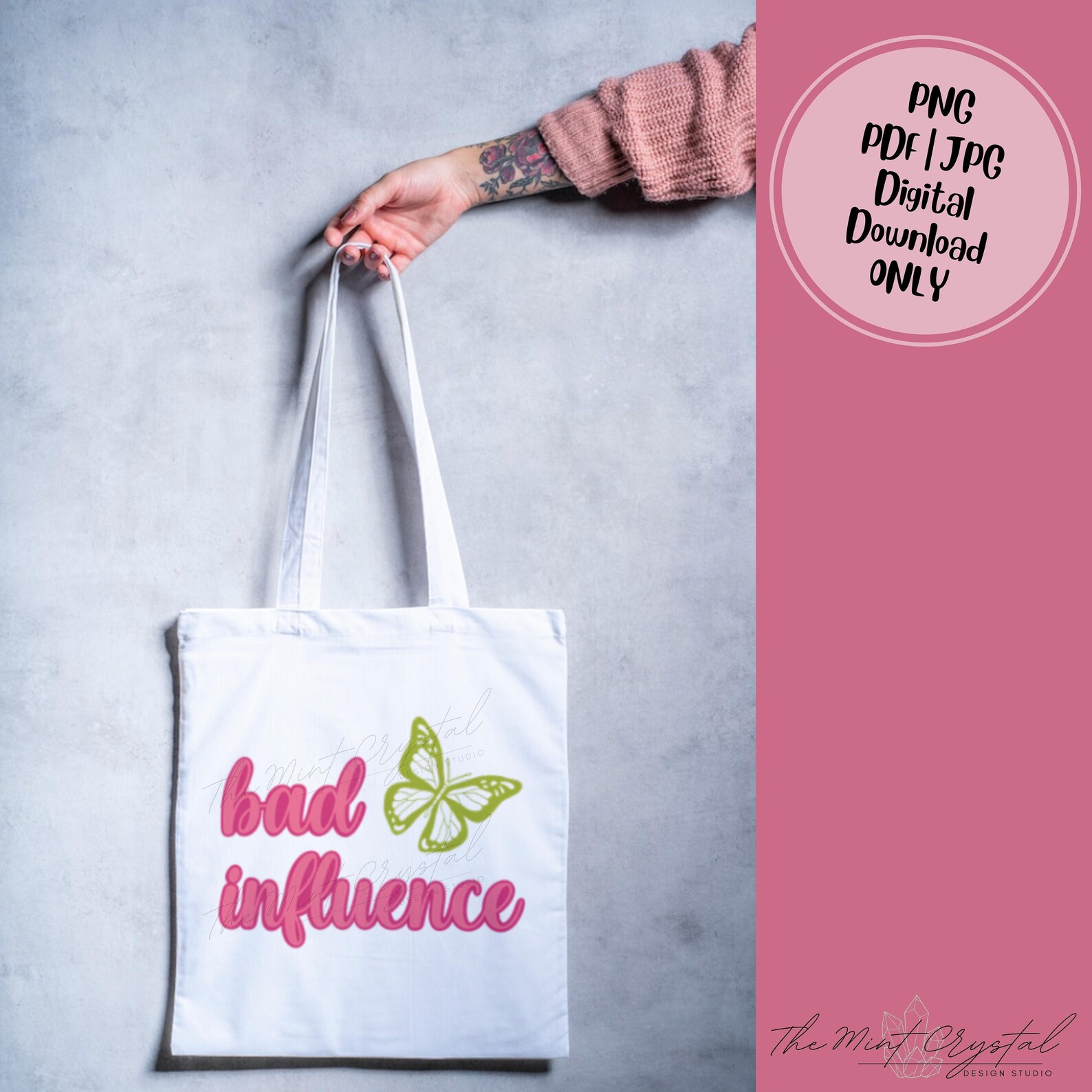 Bad Influence PNG, Cricut File, Bad Influence, PNG File, Silhouette ...