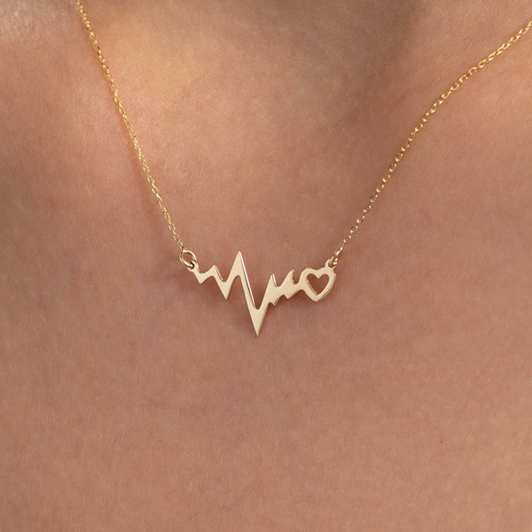 Heart Beat Necklace - Etsy