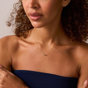 14k Solid Gold Interlocking Circles Neclace for Women | Double Rings ...