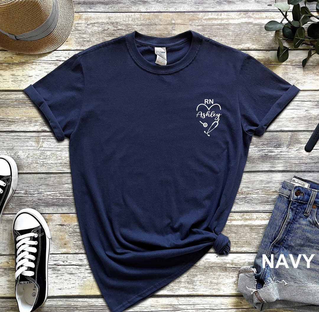 Personalized RN Shirt, Registered Nurse Shirts Pocket, Gift for RN ...