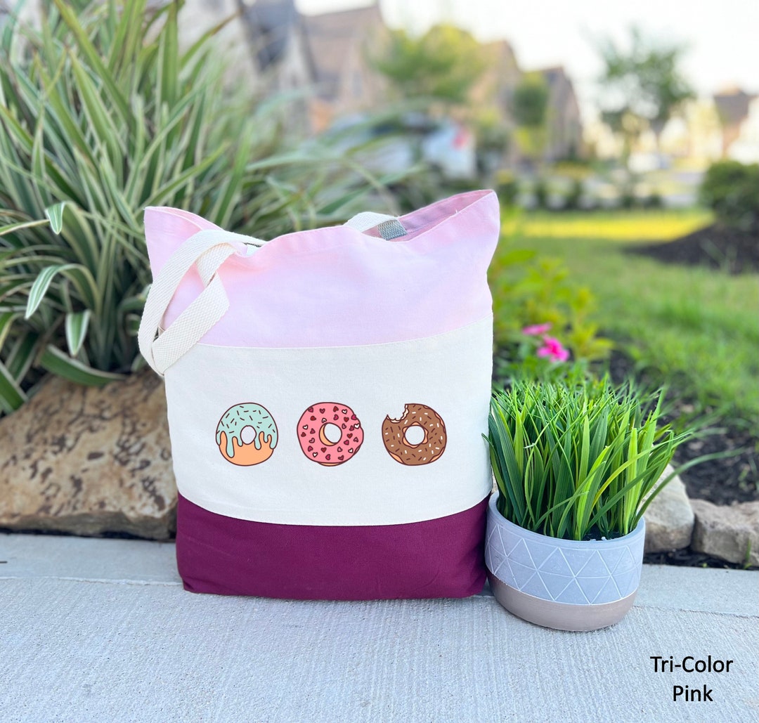 Donuts Tote Bag, Donut Bag, Donut Party Bag, Donut Favor, Cute Donut ...