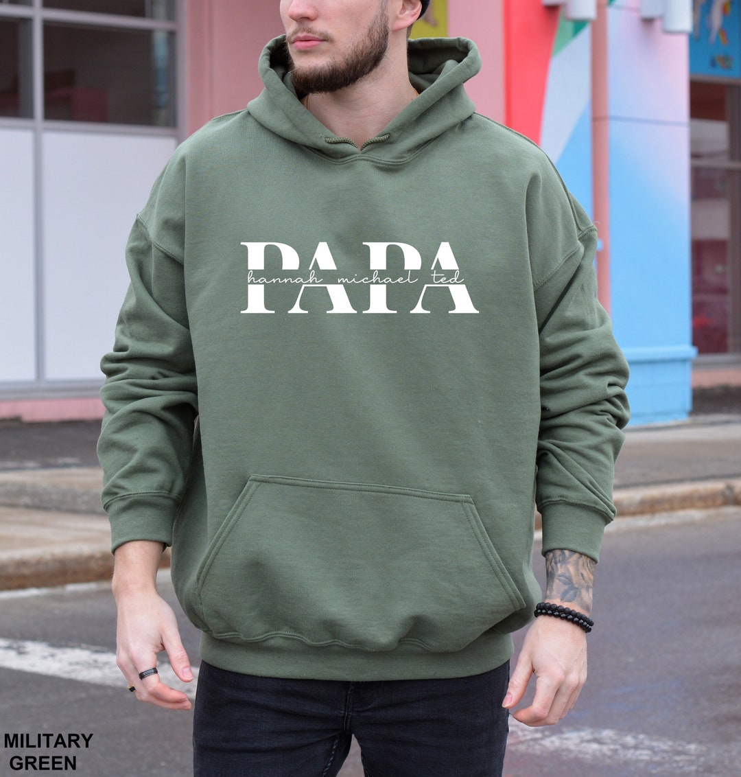 Custom Papa Kids Sweatshirt, Gift for Grandpa, Fathers Day Gifts ...