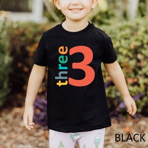 Three 3 Toddler Shirt, 3rd Birthday Tee, Girls Toddler Shirt, Three Shirt, Young 3rd Birthday ...