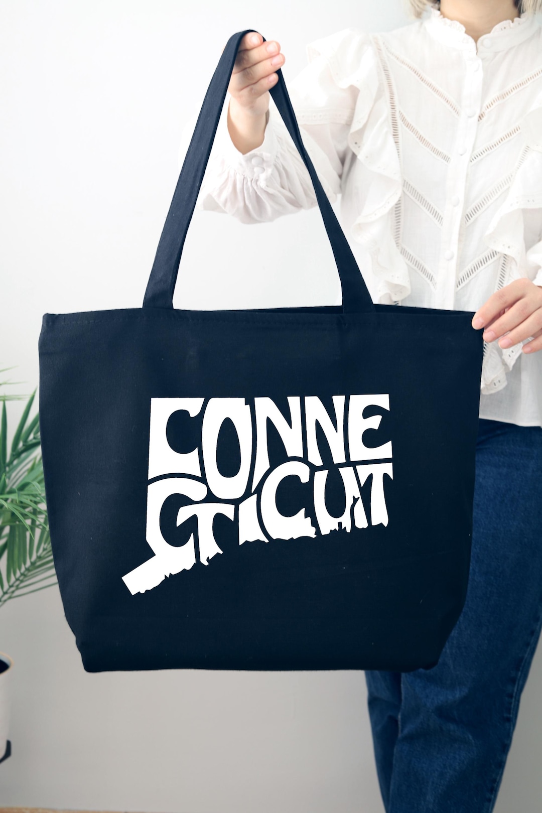 Connecticut Map Tote Bag, Connecticut Bag, Home State Bag, Connecticut ...