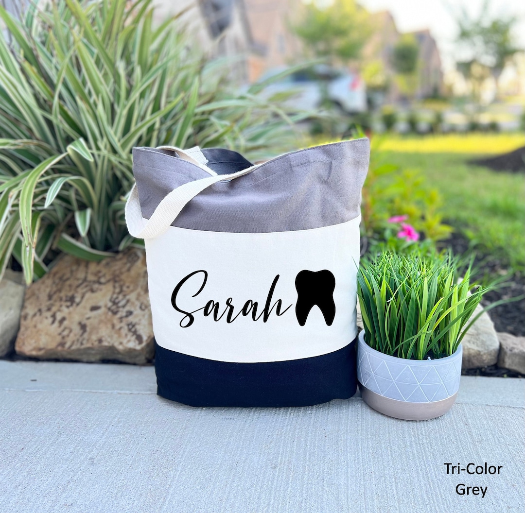 Customized Dentist Tote Bag, Dental Cute Tooth Bag, Gift for Dentist ...