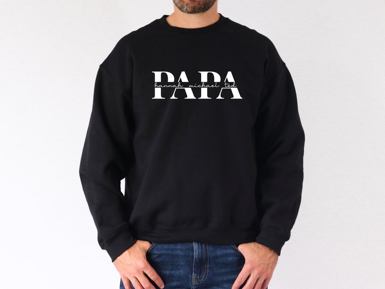 Custom Papa Kids Sweatshirt, Gift for Grandpa, Fathers Day Gifts ...