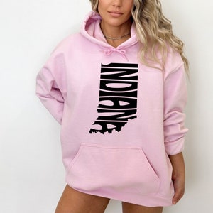Indiana Map Hoodie, Indianapolis Home Sweatshirt, Indiana State Hoodie ...