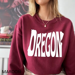 Oregon Hoodie, Oregon State Map Gift, Oregon Souvenir, Oregon Map ...