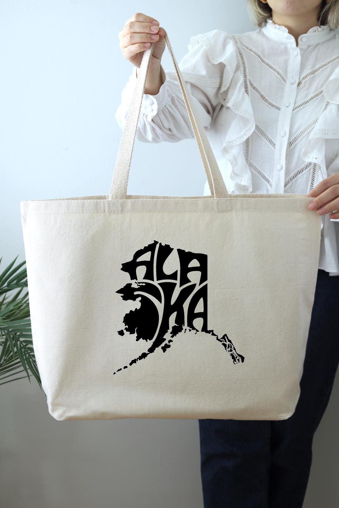 Alaska State Map Tote Bag, Alaska Lover Bag, Alaska Map Tote, Alaska ...