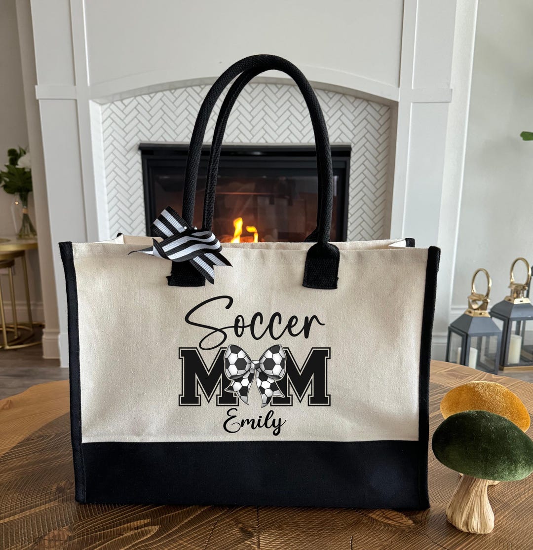 Custom Soccer Mom Tote Bag, Personalized Soccer Mom Bag, Soccer Mom ...