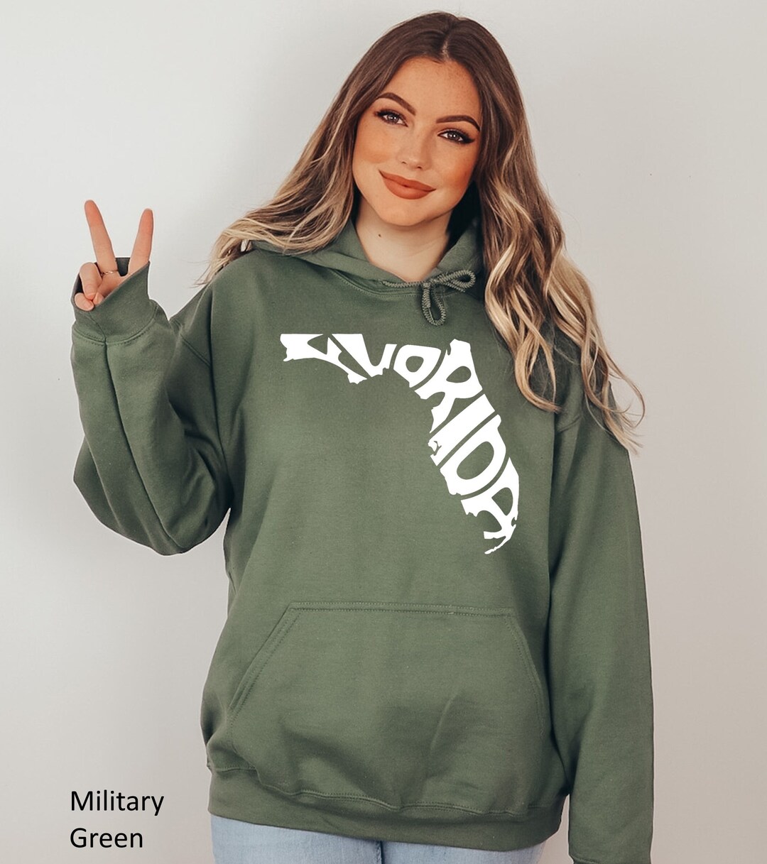 Florida Map Hoodie, Florida Map Sweatshirt, Florida Travel Gifts ...