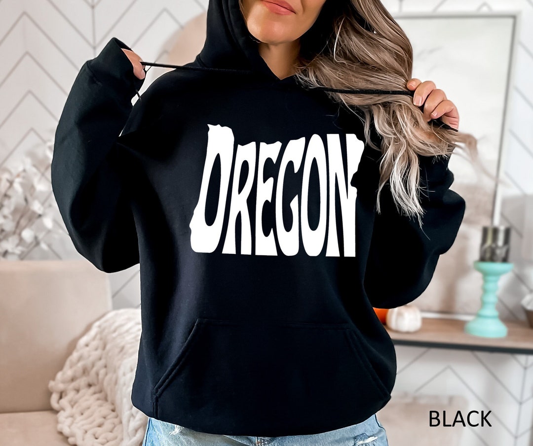 Oregon Hoodie, Oregon State Map Gift, Oregon Souvenir, Oregon Map ...