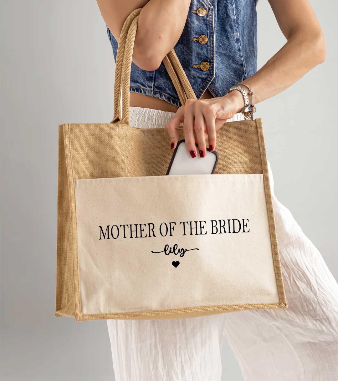Mother of the Bride Tote Bag, Wedding Gift From Bride to Mom ...