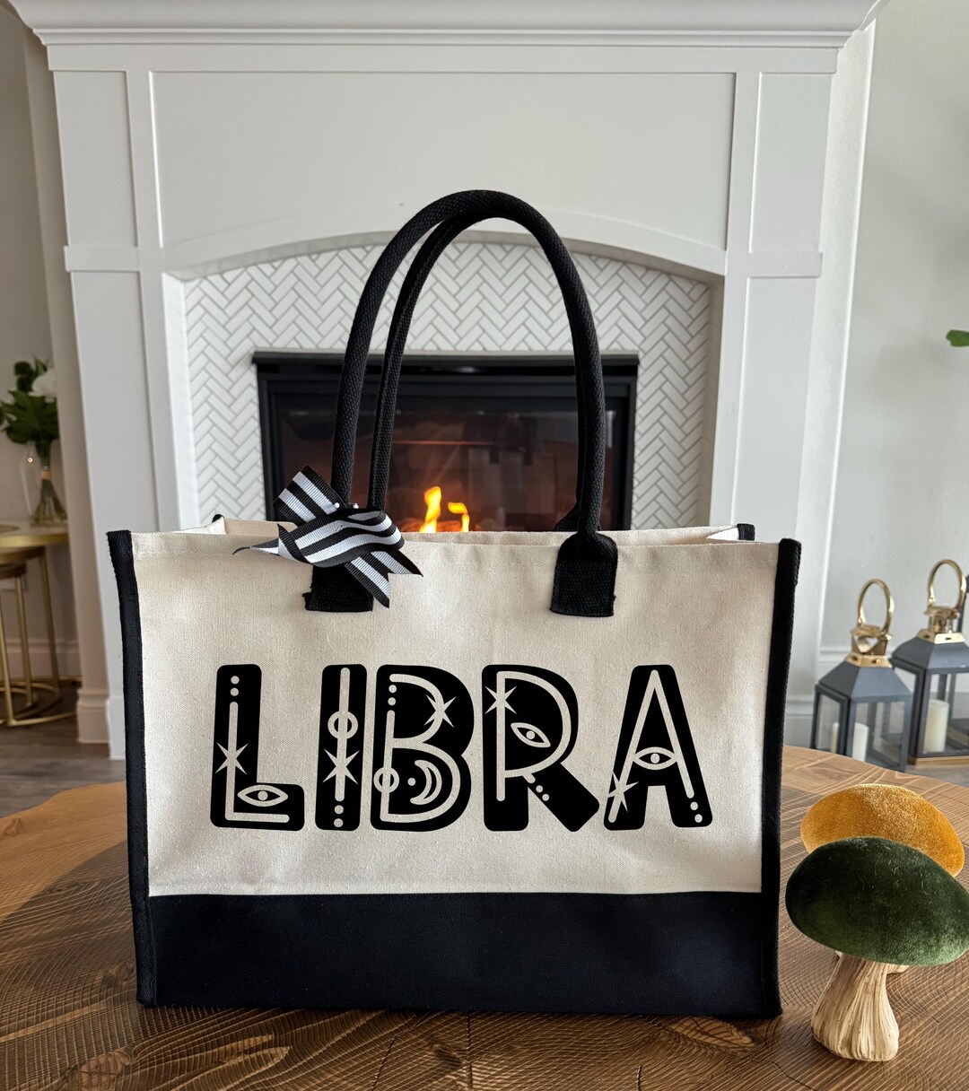 Libra Zodiac Canvas Tote Bag, Horoscope Astrology Bag, Horoscope ...