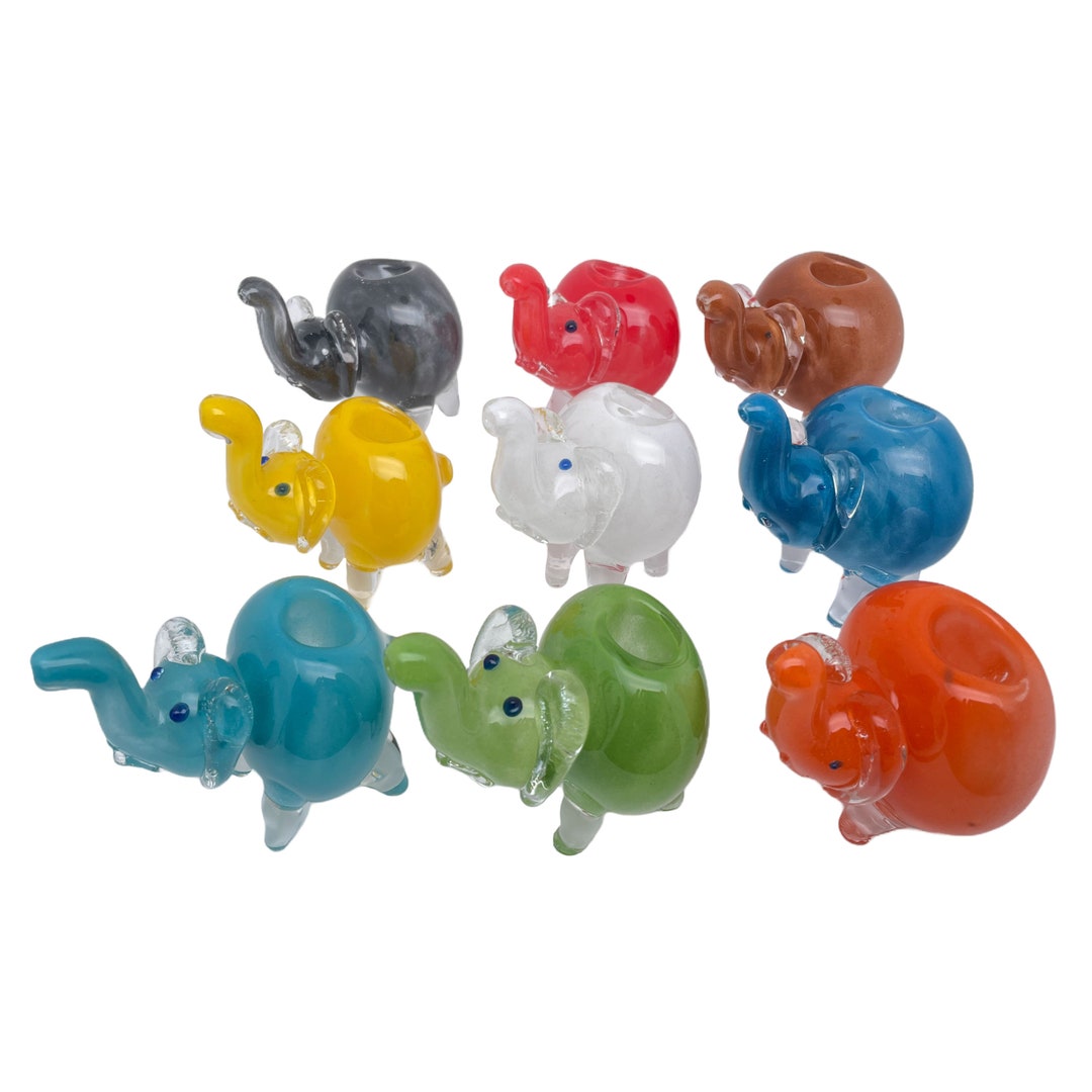 4" Elephant Glass Pipes, Elephant Pipe, Smoking Pipe, Glass Pipe ...