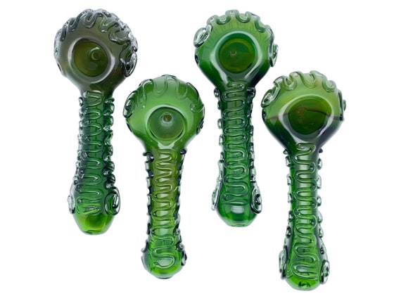 Emerald Green Glass Spoon Pipe Green Glass Pipe Glass Pipes - Etsy