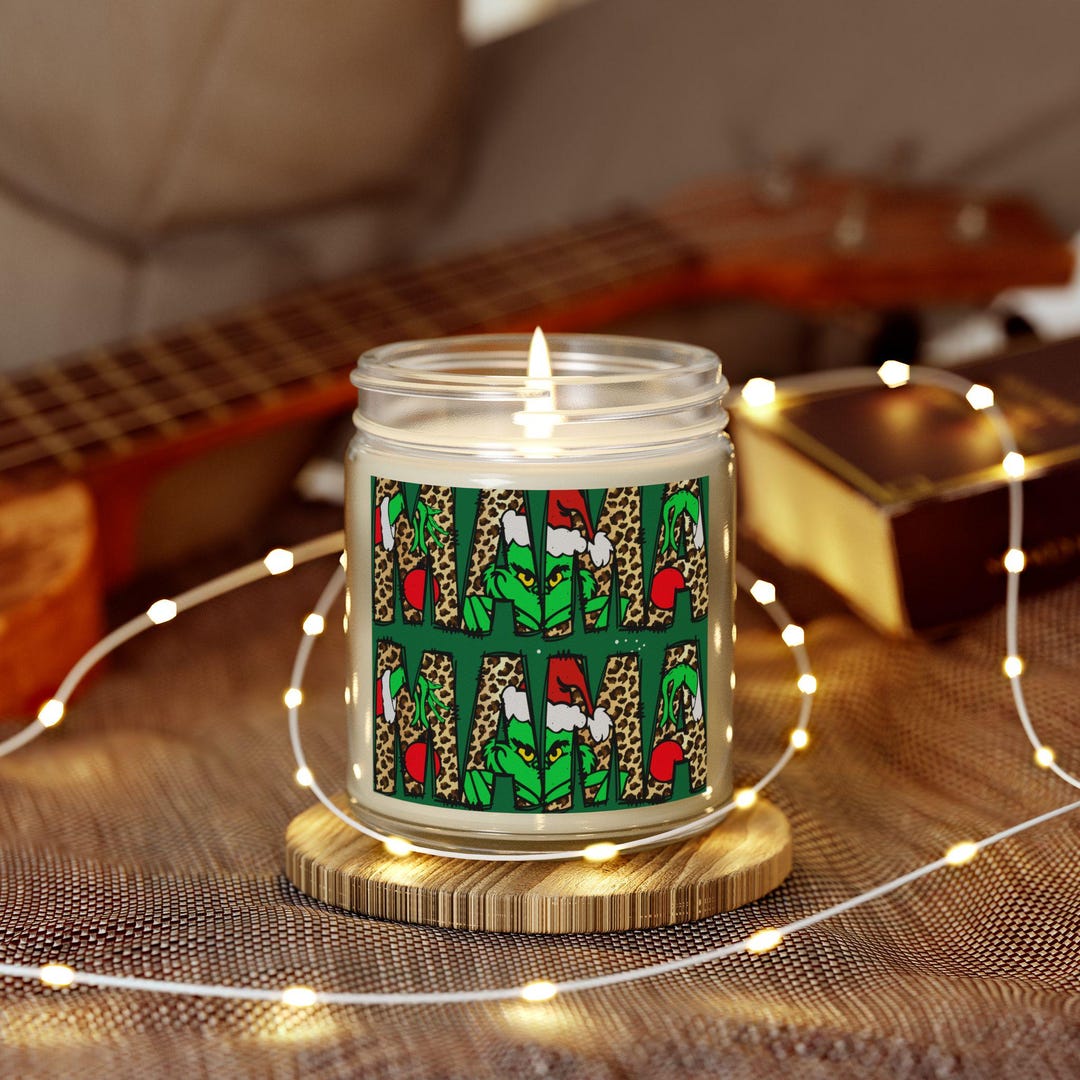 Scented Candles, Grinch Mama Design Candle Holiday Gift, Christmas Gift ...