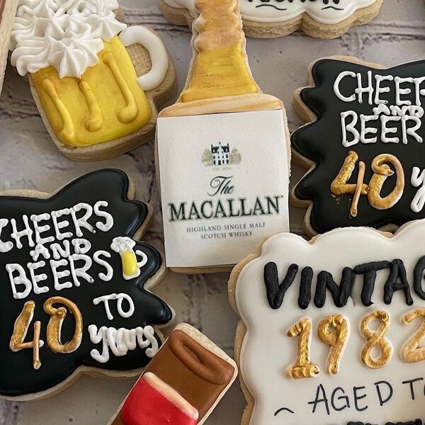 40th Birthday Cookie - Etsy