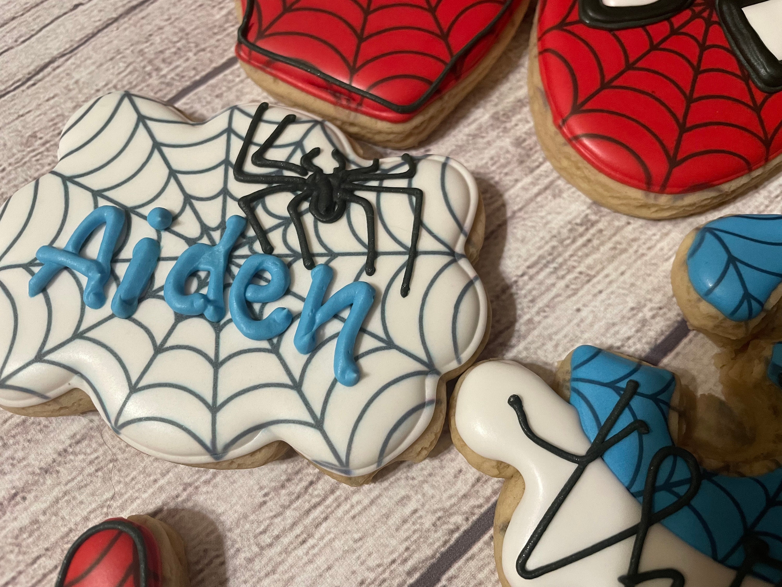 Spider-man Sugar Cookies, Decorative Sugar Cookies, Icing Cookies ...