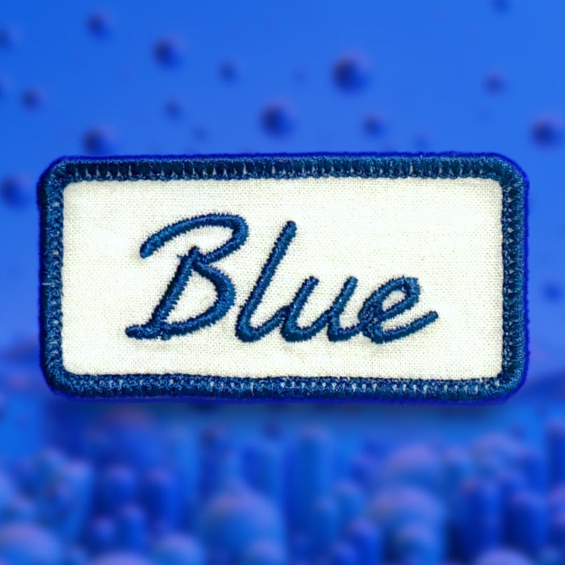 Custom Embroidered Iron-on Name Patch - Rectangle - White Background - Etsy