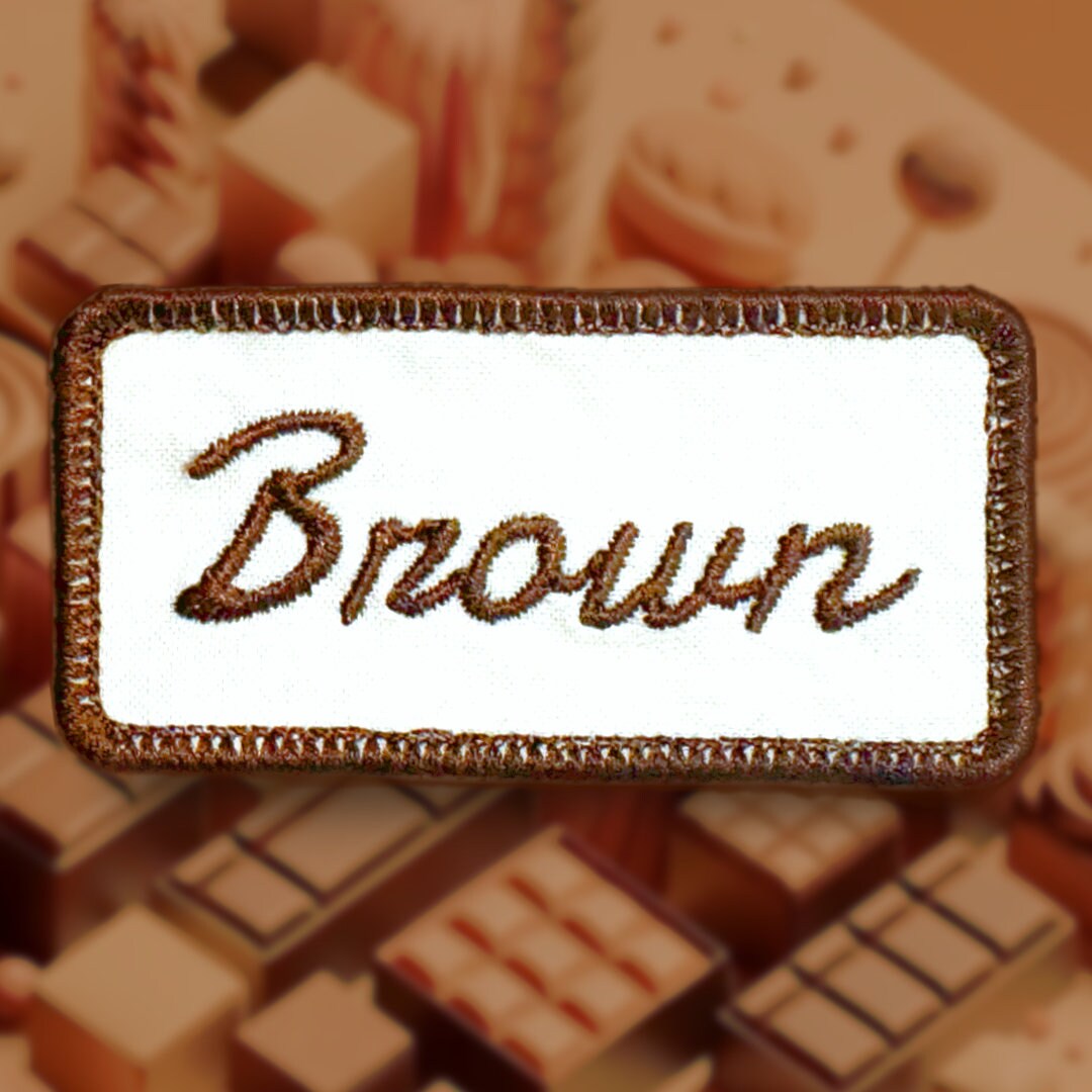 Custom Embroidered Iron-on Name Patch Rectangle White Background - Etsy