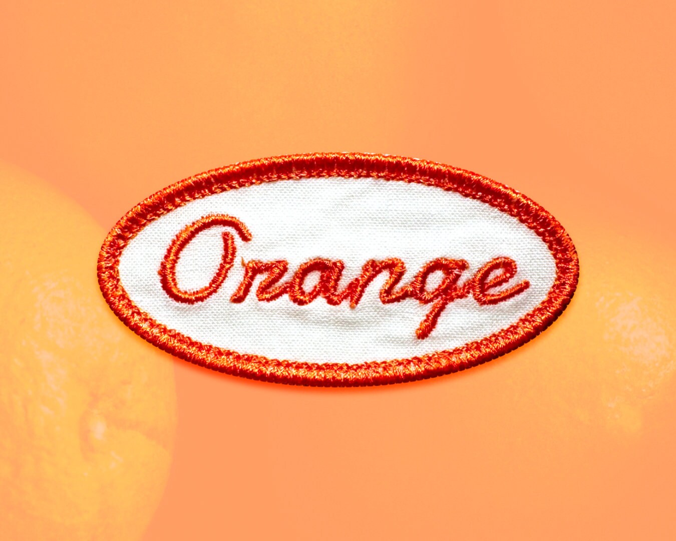 Custom Embroidered Iron-on Name Patch - Oval - White Background - Etsy