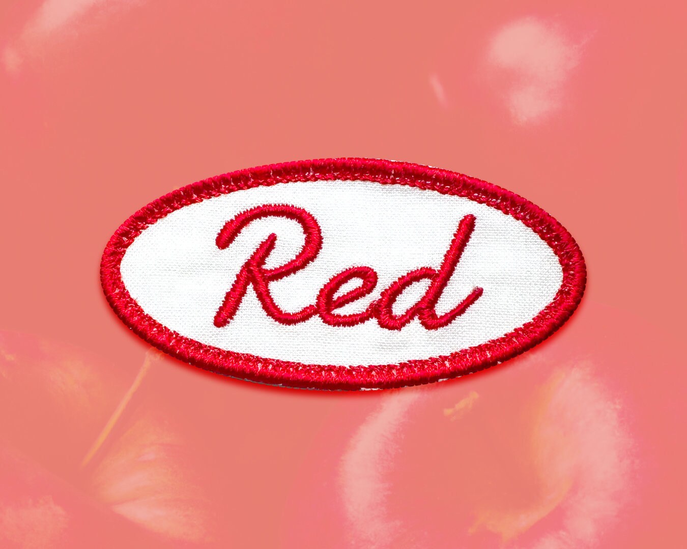 Custom Embroidered Iron-on Name Patch Oval White Background - Etsy