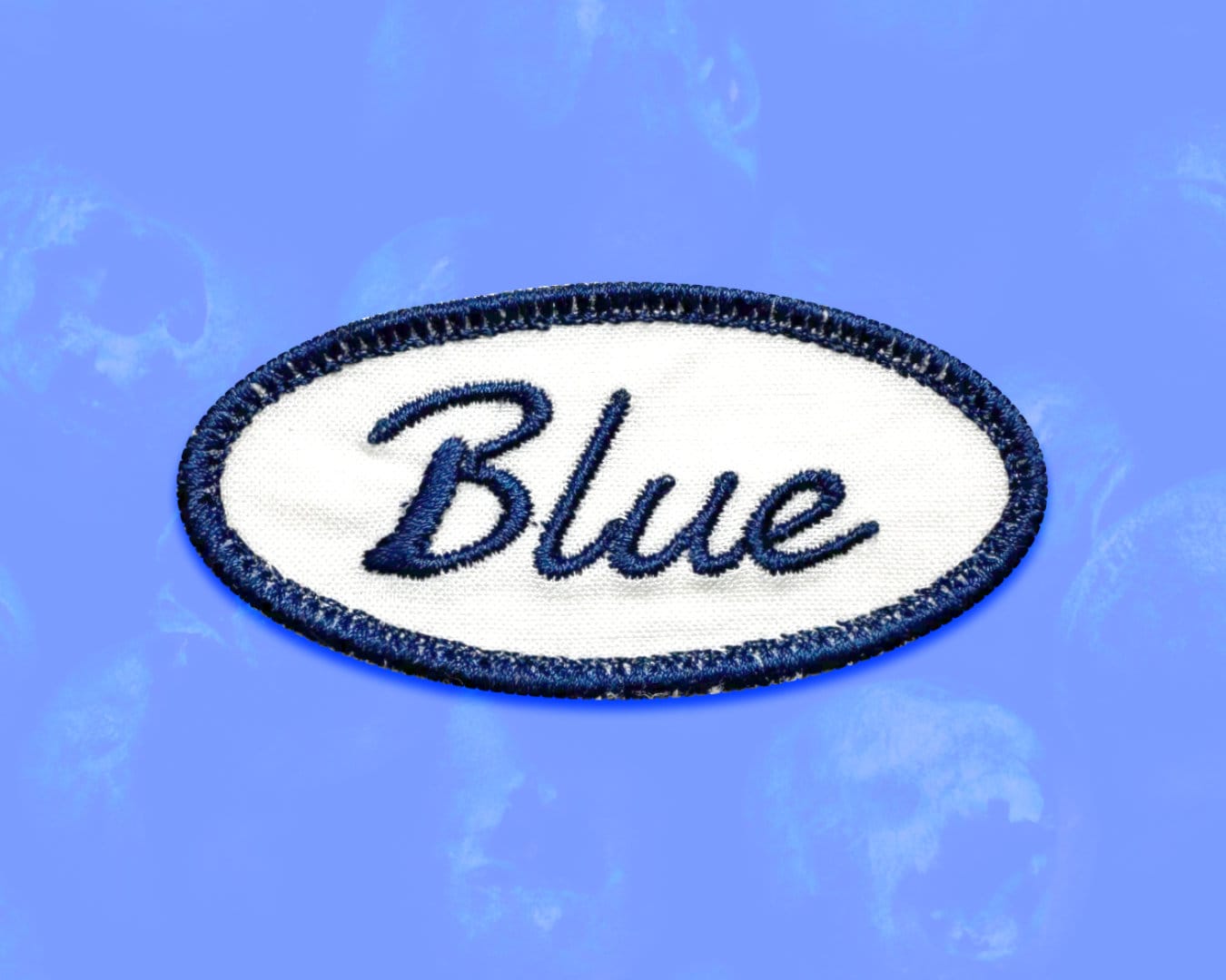 Custom Embroidered Iron-on Name Patch - Oval - White Background - Etsy