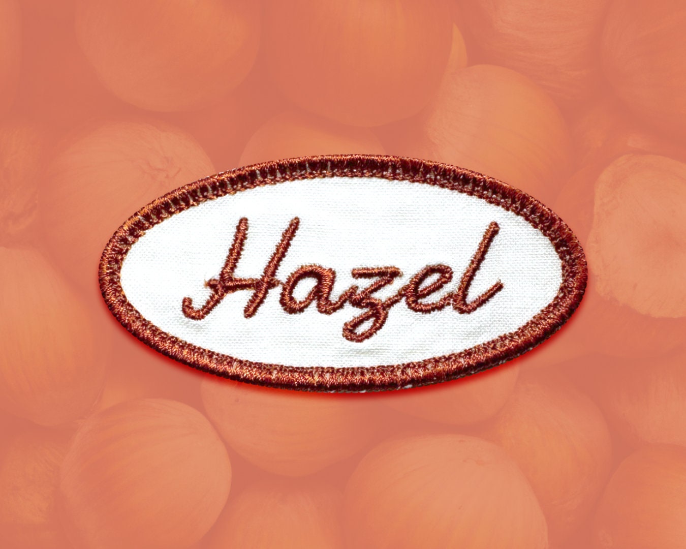 Custom Embroidered Iron-on Name Patch Oval White Background - Etsy