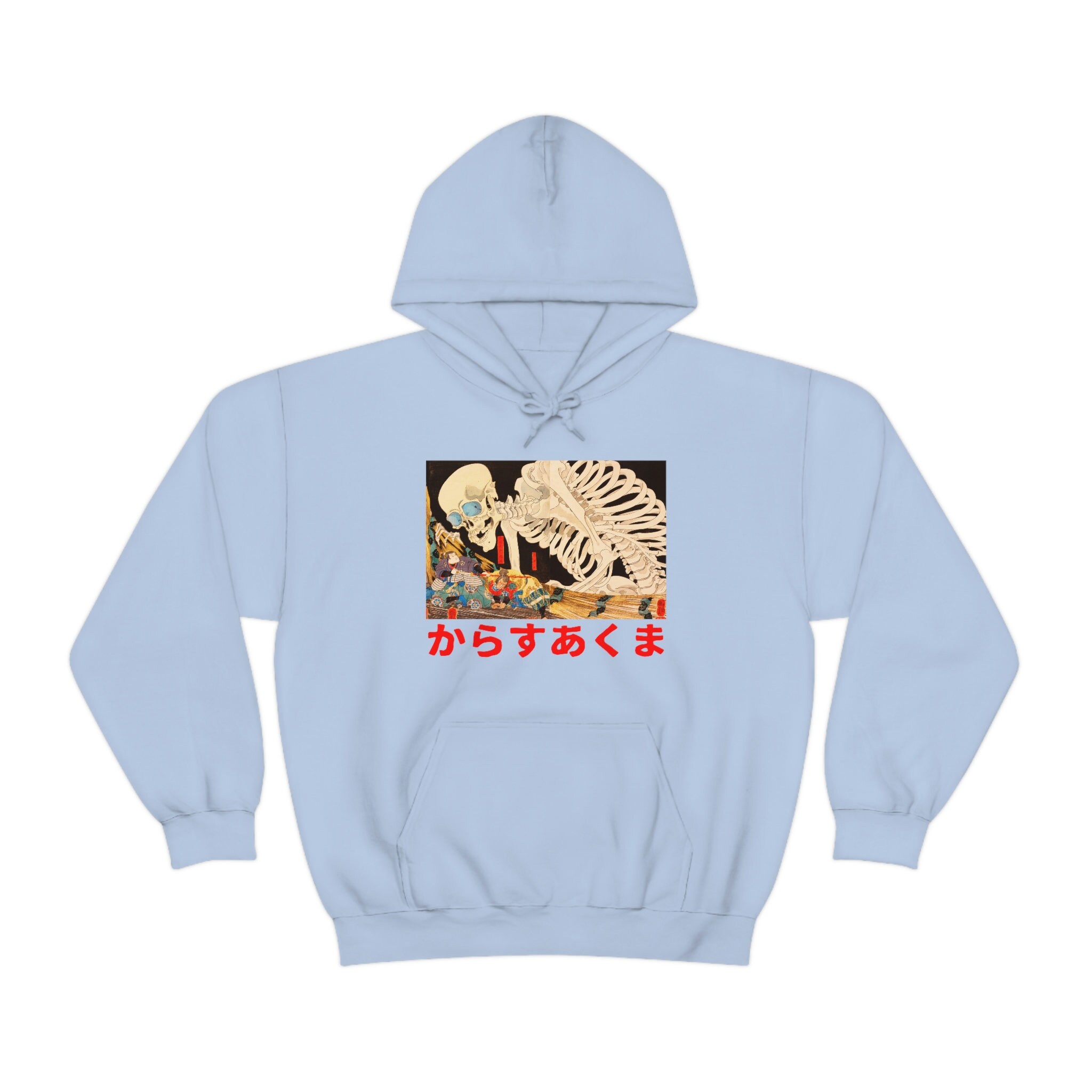 Japan Streetwear Hoodie Japanese Demon Yokai Oni Masked T-shirt Creepy ...