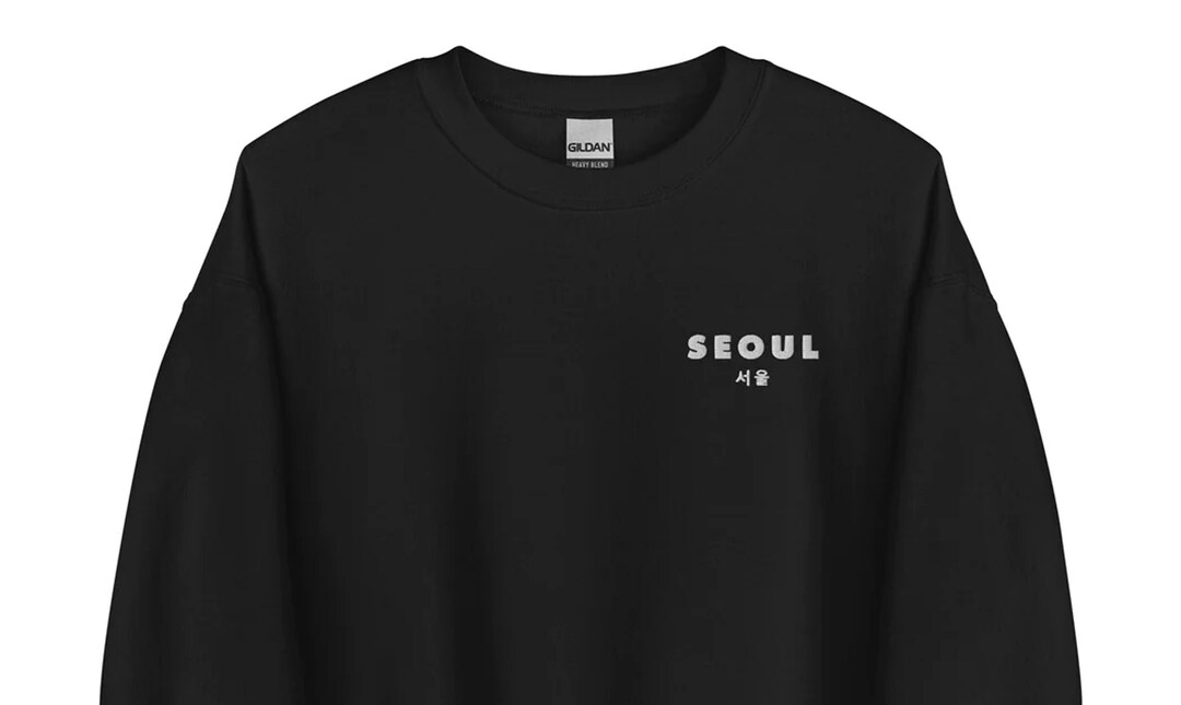 Seoul Sweatshirt South Korea Minimal Crewneck Embroidered Clothing Gift ...