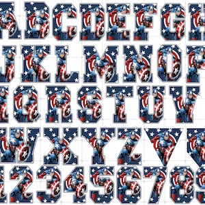 Avengers Alphabet PNG: Superhero Font (digital Download) - Etsy