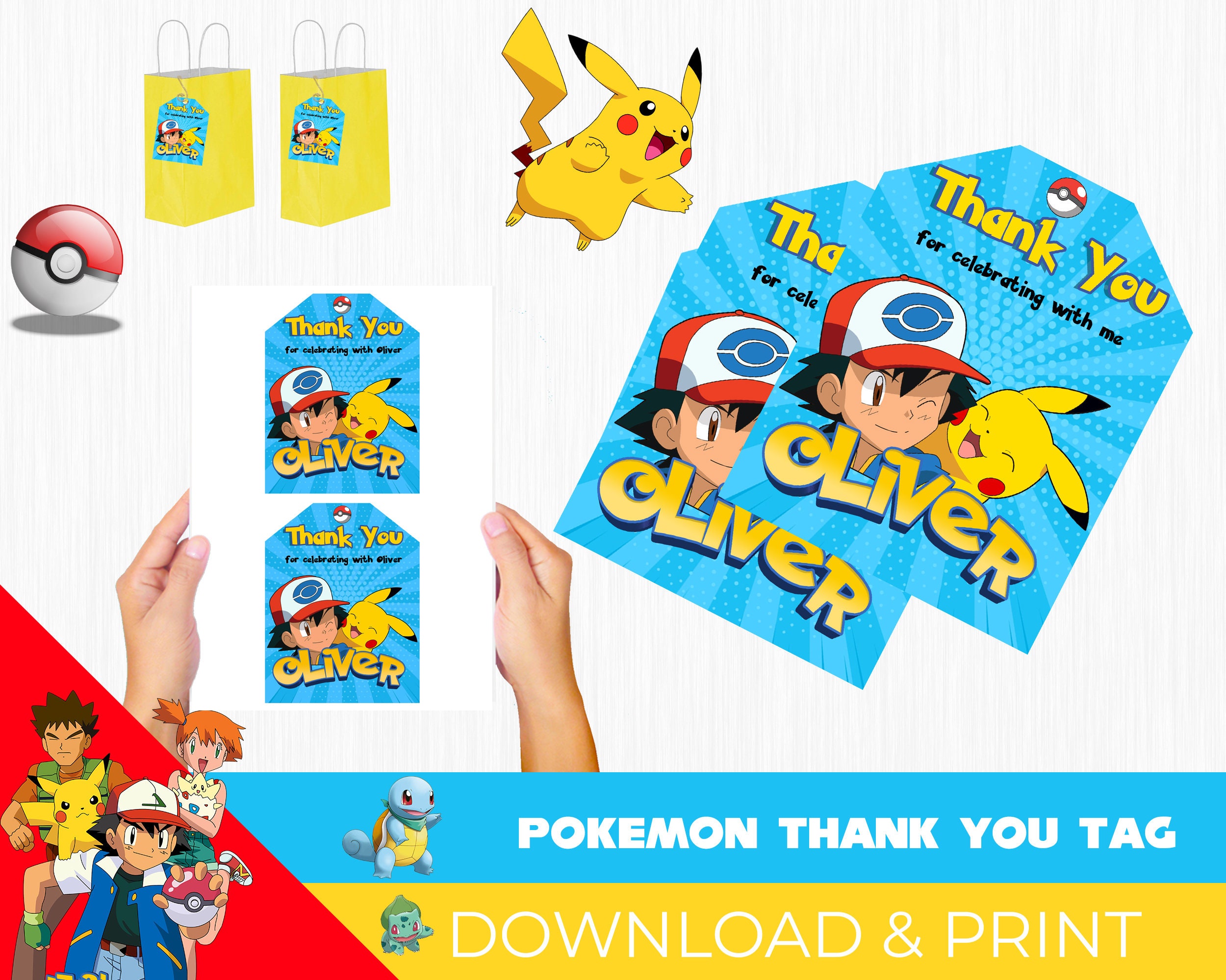 Printable Pokemon Thank You