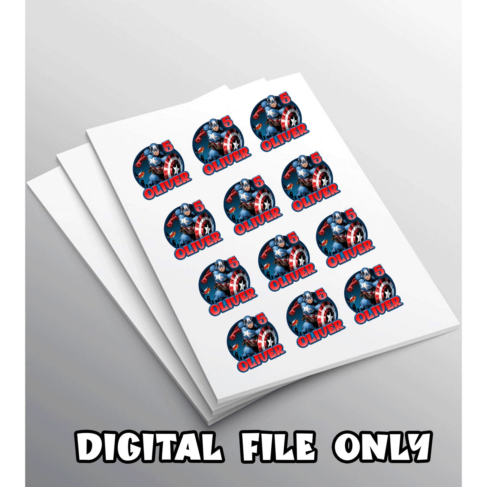 Digital File Only Printable Captain Cake Topper Captain - Etsy