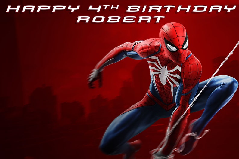 Spiderman Birthday Banner Spiderman Birthday - Etsy
