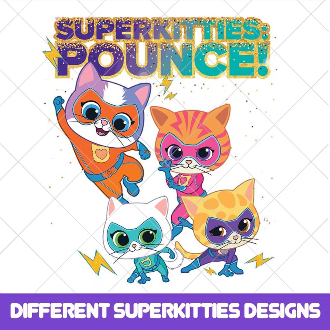 Superkitties Clipart Mega Bundle: SVG, PNG, Coloring Book (instant ...