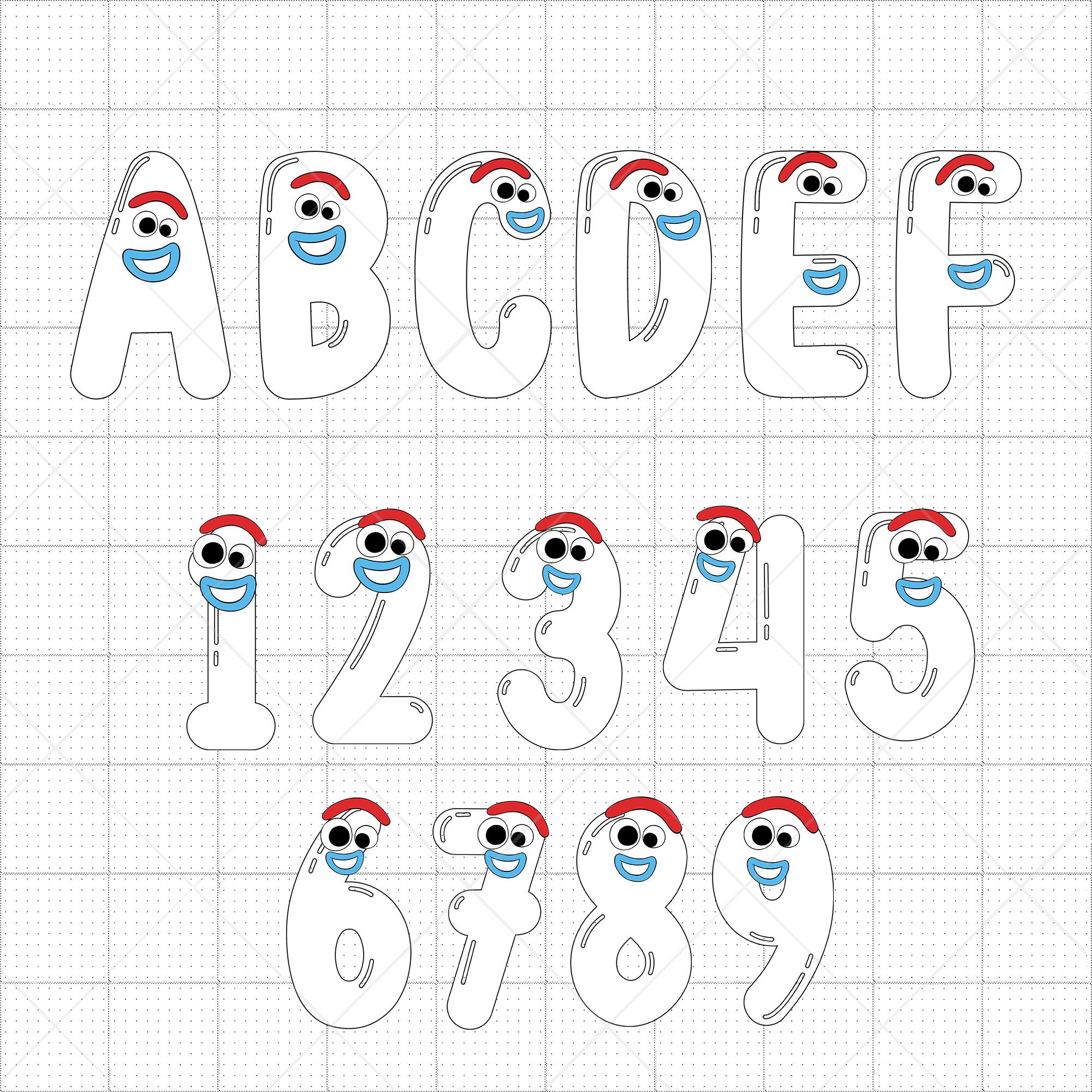 Toy Story Alphabet Letters, Printable Party Design Character, Doodle ...