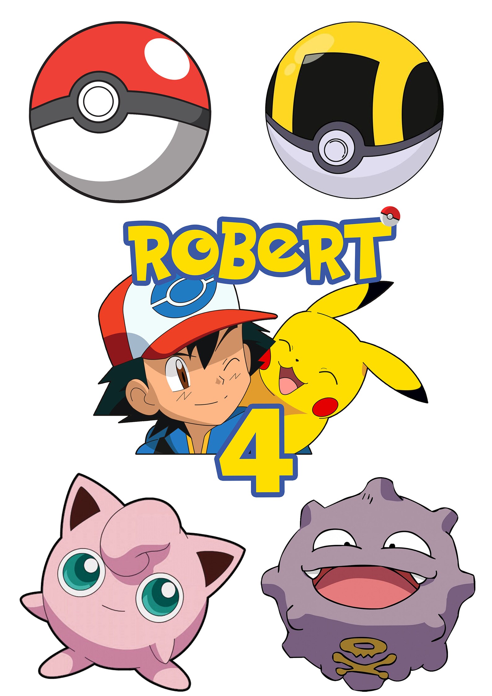 Pikachu Cake Topperprintable Pikachu Customised Logopikachu - Etsy