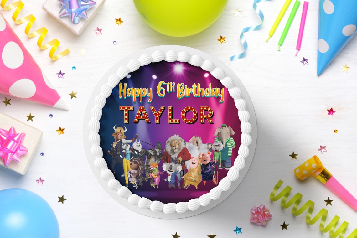 Sing 2 Personalized Edible Cake Topper Sing 2 Cake Top - Etsy