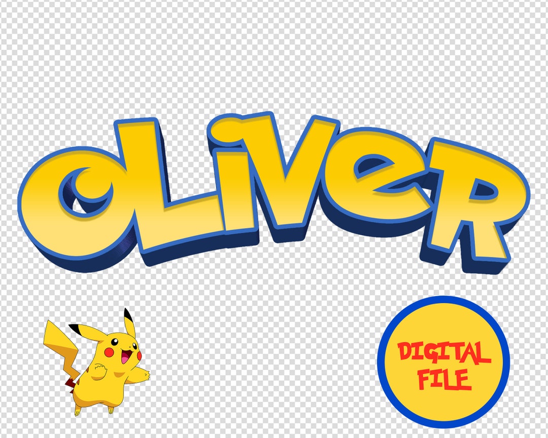 Birthday Logo Pikachu Decoration Pikachu Corner Font personalized ...