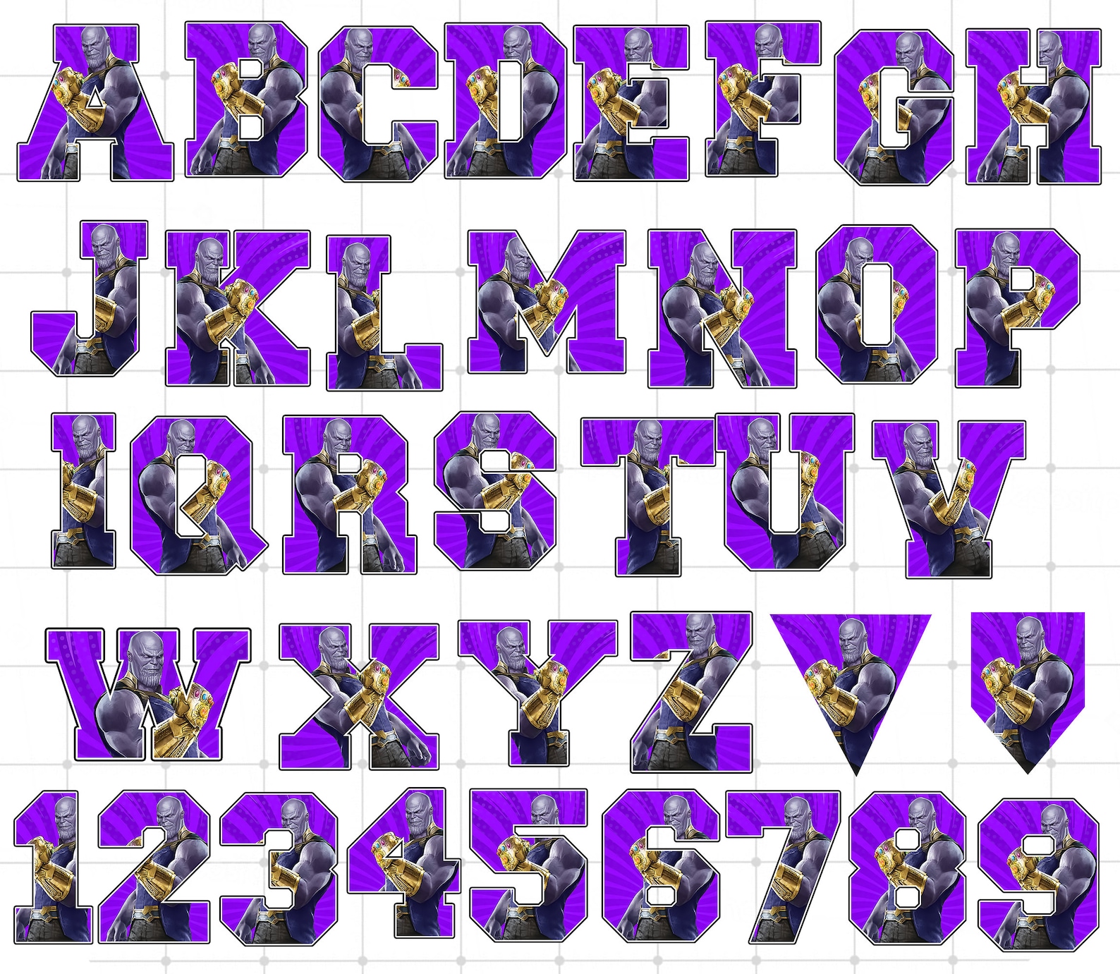 Avengers Alphabet PNG: Superhero Font (digital Download) - Etsy