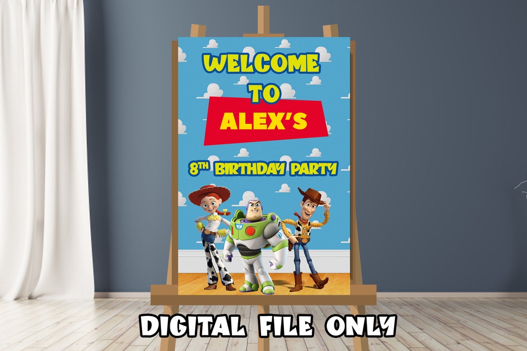 Toy Story Birthday Welcome Sign,toy Story Party for Kids, Welcome Sign ...