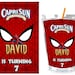 Spiderman Party Supplies Chip Bag, Caprisun, Water Bottle Labels ...