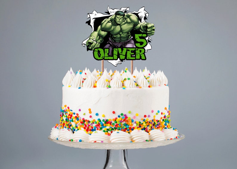 Digital File Only Printable Hulk Cake Topper Hulk Birthday - Etsy
