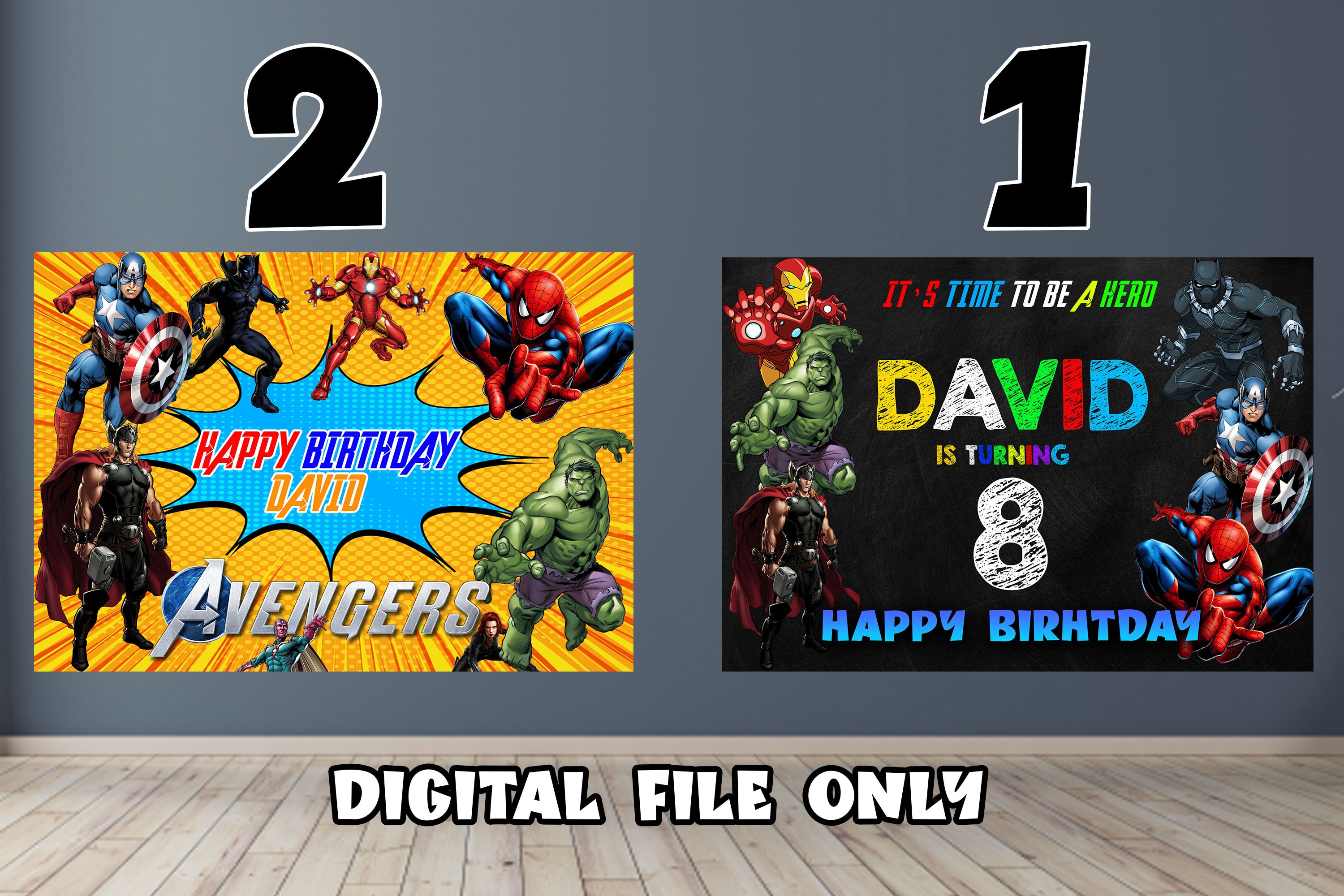 Avengers Birthday Backdrop Superhero Birthday Banner Avengers - Etsy