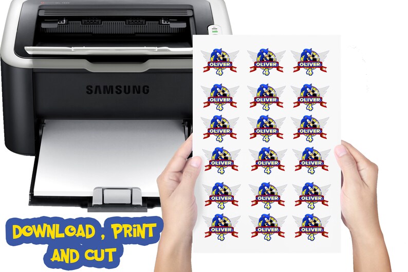 Printable Sonic Customised Party Set Sonic Cake Topper Sonic - Etsy