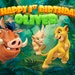 Simba Birthday Backdrop Banner, Digital File - Etsy