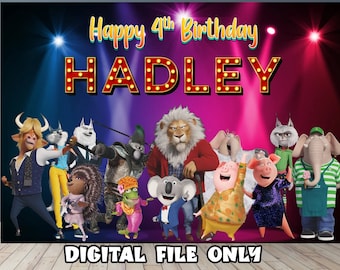 Sing Birthday Backdrop - Etsy